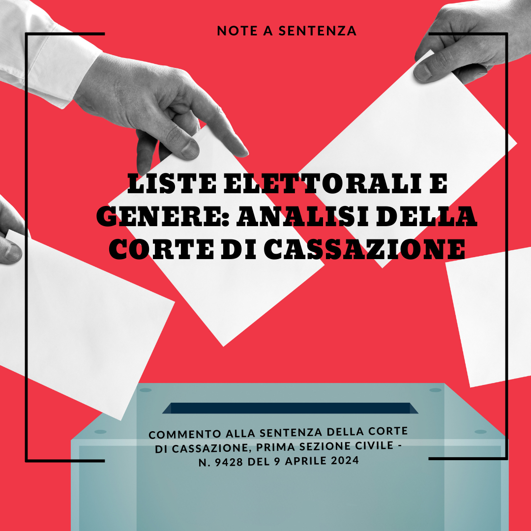 Liste elettorali e genere: analisi della Corte di Cassazione