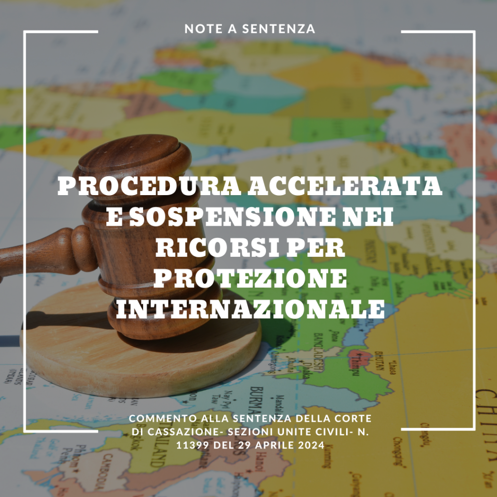 Procedura accelerata e sospensione protezione internazionale