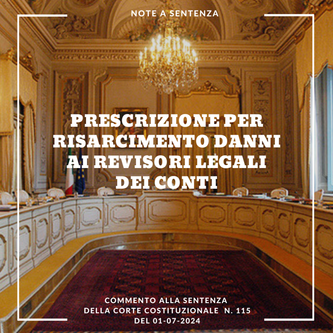 Prescrizione per risarcimento danni ai revisori legali dei conti