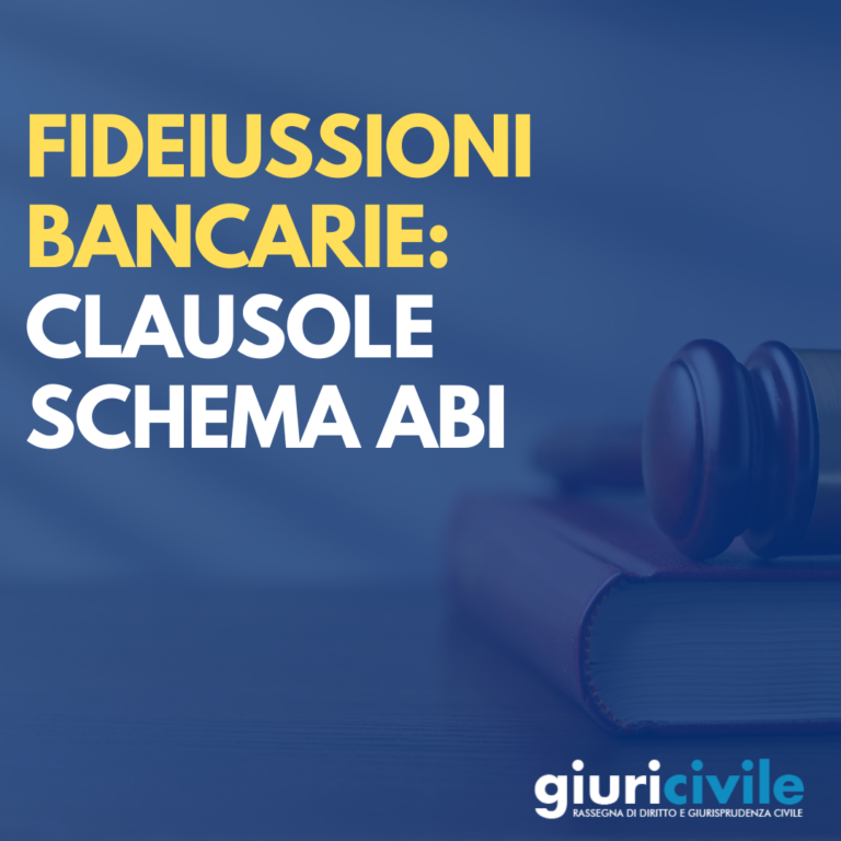 Fideiussioni bancarie: clausole schema ABI