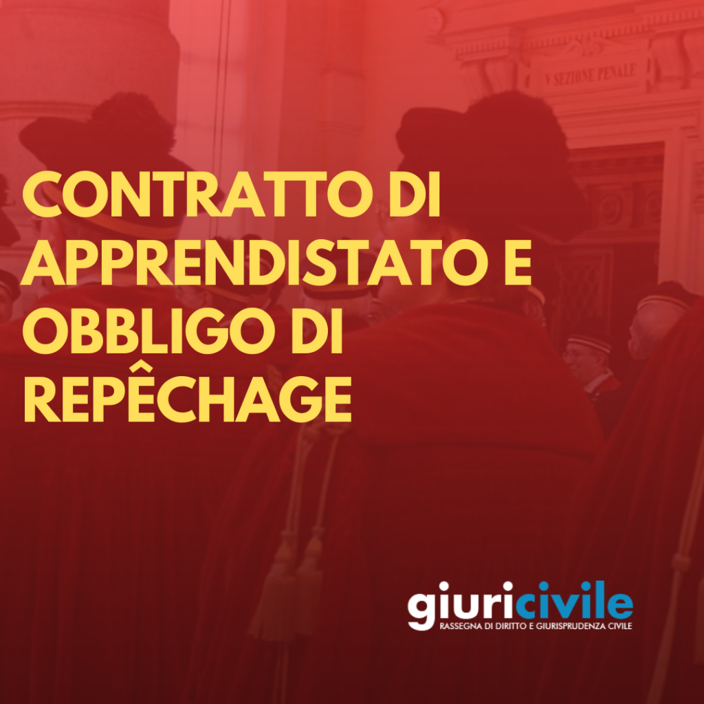 Contratto di apprendistato e obbligo di repêchage Contratto di apprendistato e obbligo di repêchage